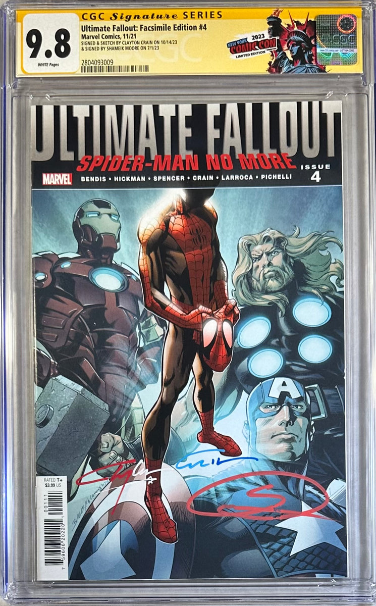 ULTIMATE FALLOUT: FACSIMILE EDITION #4 CGC SS 9.8 SIGNED BY CLAYTON CR – Captured Collectibles