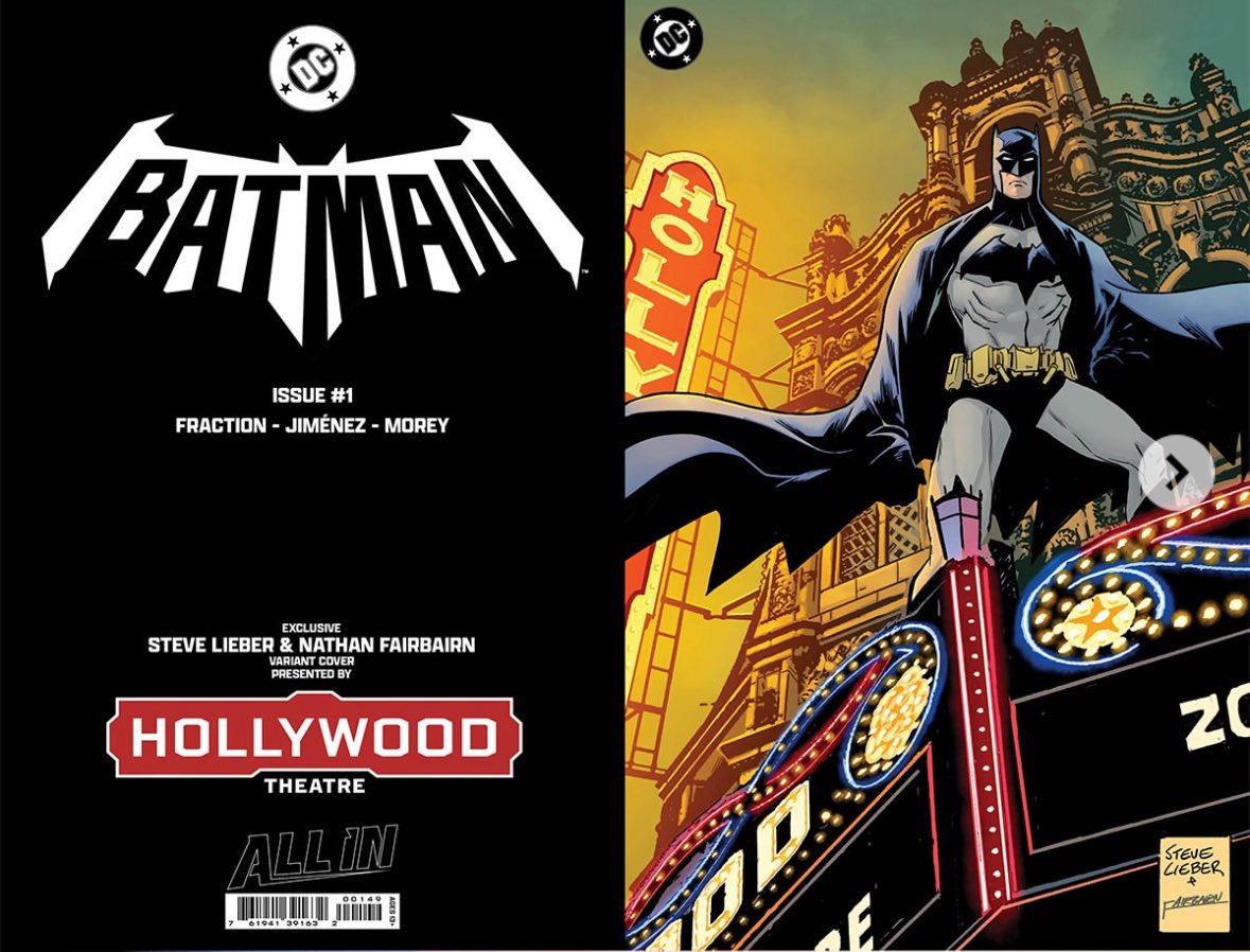 BATMAN #1 HOLLYWOOD THEATRE EXCLUSIVE COVER BY STEVE LIEBER – Captured ...