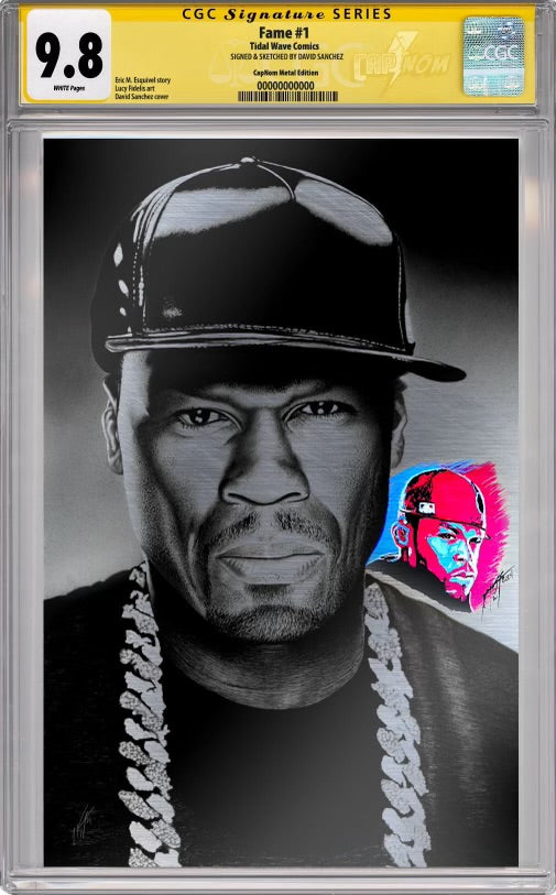 50 CENT FAME METAL C2E2 EXCLUSIVE SIGNATURES SERIES CGC 9.8 SIGNED & R ...